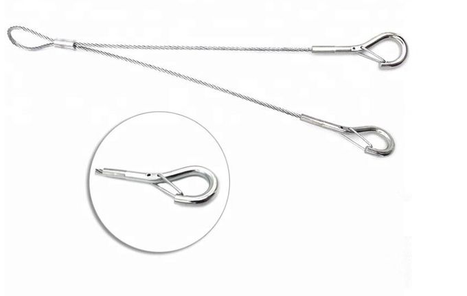 304 Stainless Steel Cable Lifting Slings , Cableway Wire Rope Choker Sling
