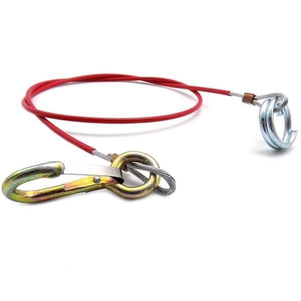 Red Pvc Coated Wire Rope Sling Customized Length With Snap Hook / O - Ring