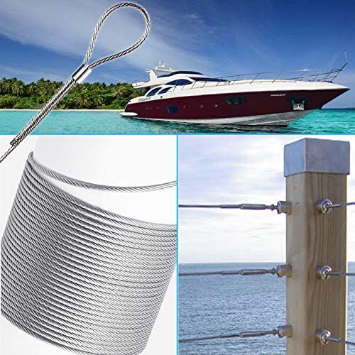 316 Marine Grade Railing Kit Aircraft 2mm Stainless Steel Wire Rope